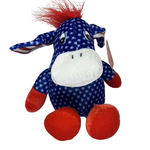 Softouch Toys | Toys | Softouch Toys Donkey Plush Red White Blue Vtg ...